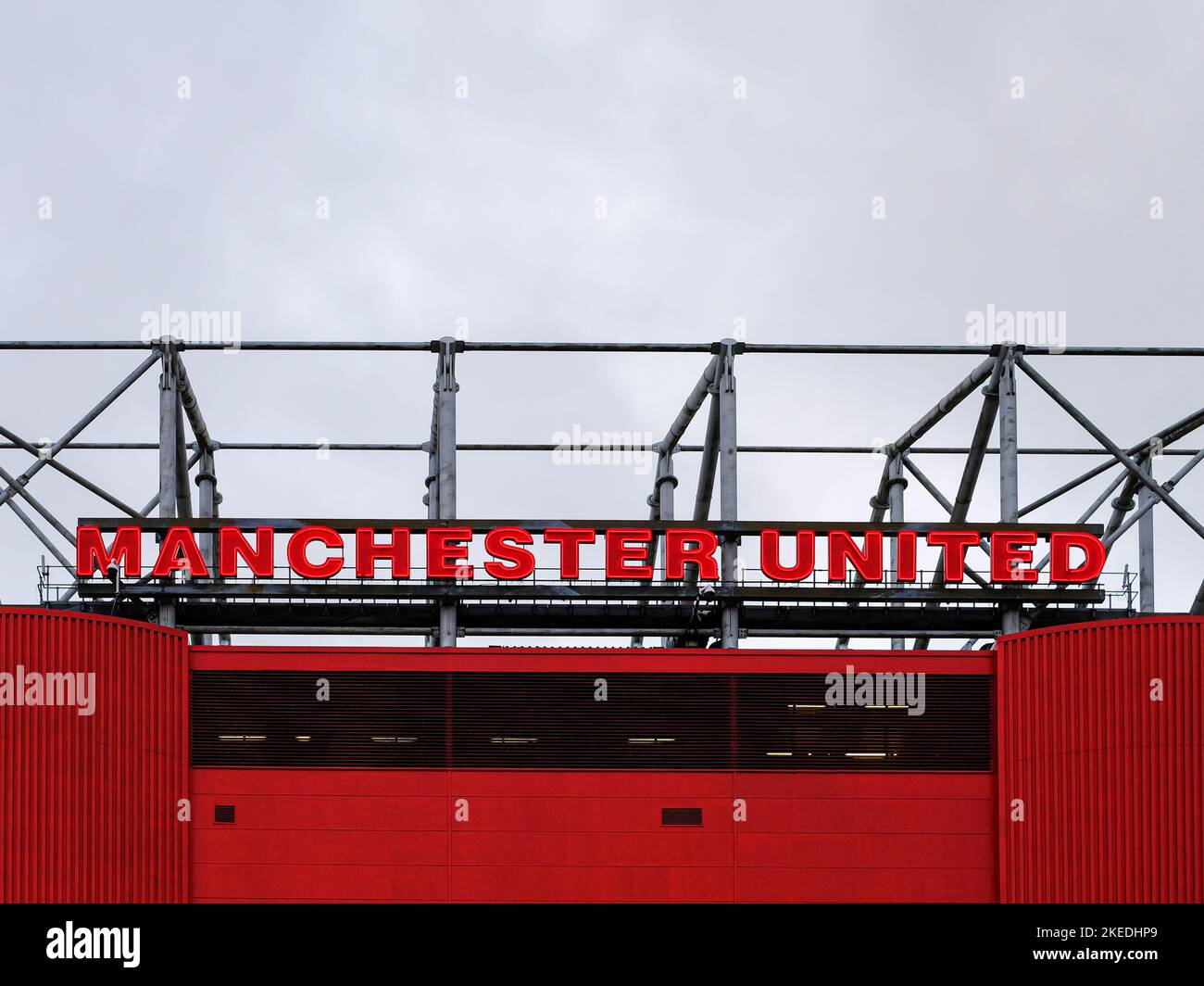 Old Trafford Stadium, Manchester, UK - Manchester United FC Stock Photo ...
