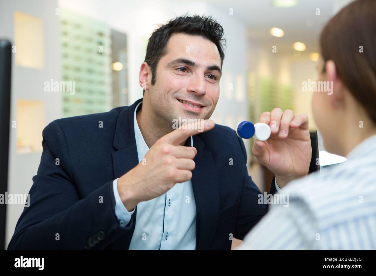 Optical shop contact lens hi-res stock photography and images - Alamy