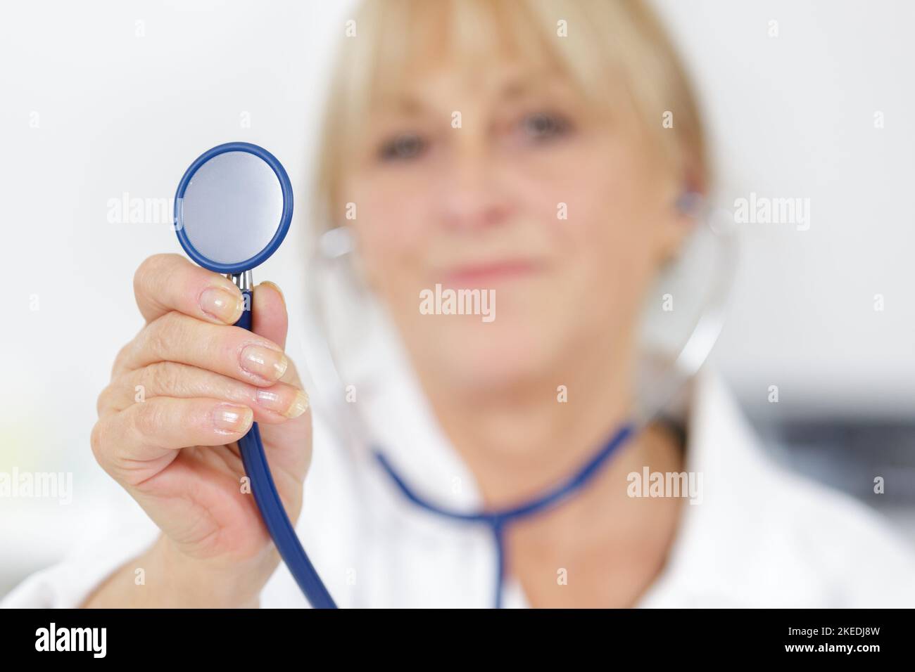 a senior doctor with stethoscope Stock Photo - Alamy