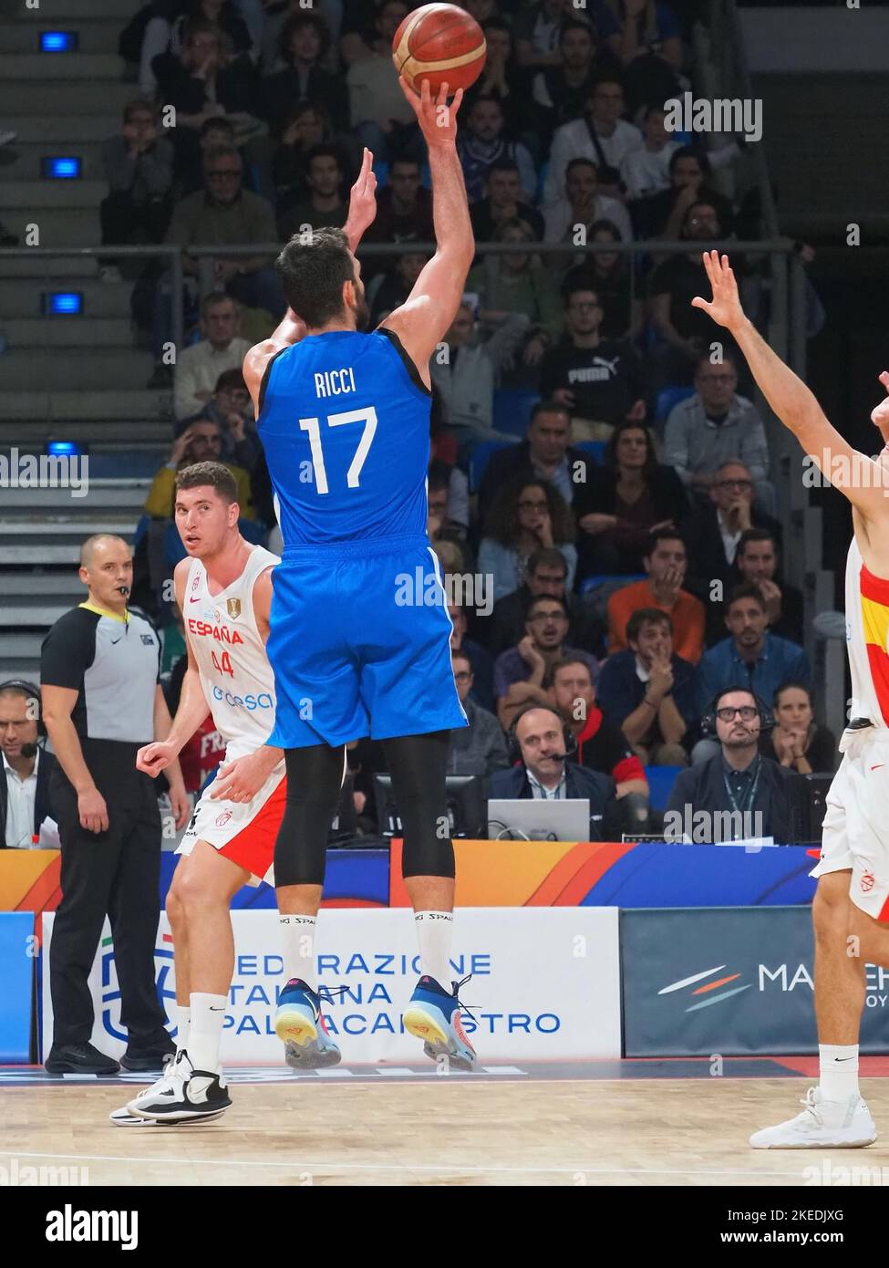 Pesaro, Italy. 11th Nov, 2022. Giampaolo Ricci (Italy) during 2023 FIBA ...