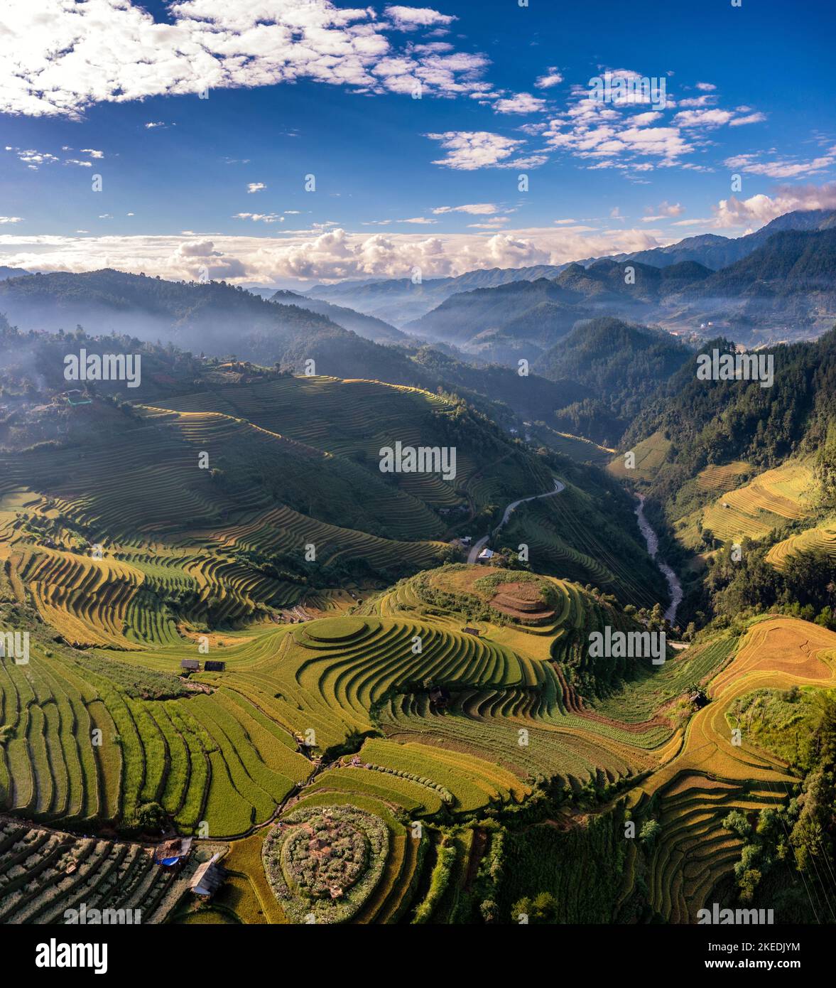 Rice fields on terraced of Mu Cang Chai, YenBai, Vietnam. Rice fields ...