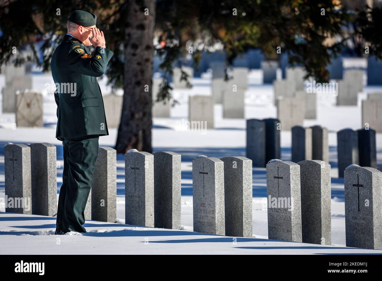 Ottawa, Canada. 11th Nov 2022. A member of the 41st Combat Engineers ...
