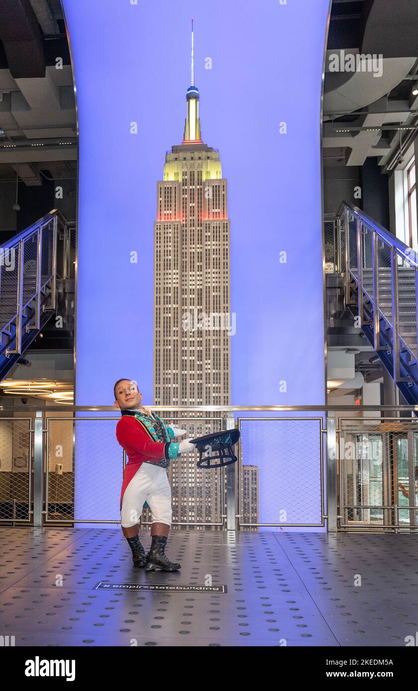 Ringmaster Alan Silva of Big Apple Circus poses on grand staircase of ...