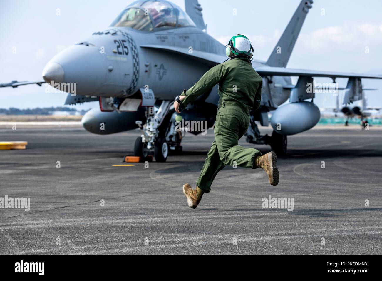 A U.S. Marine Corps fixed-wing aircraft mechanic with Marine Fighter ...