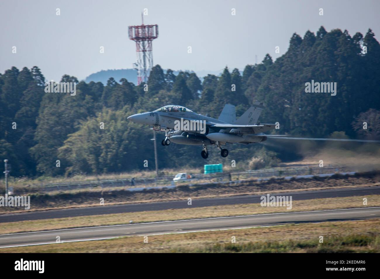 A U.S. Marine Corps F/A-18D Hornet aircraft with Marine Fighter Attack ...