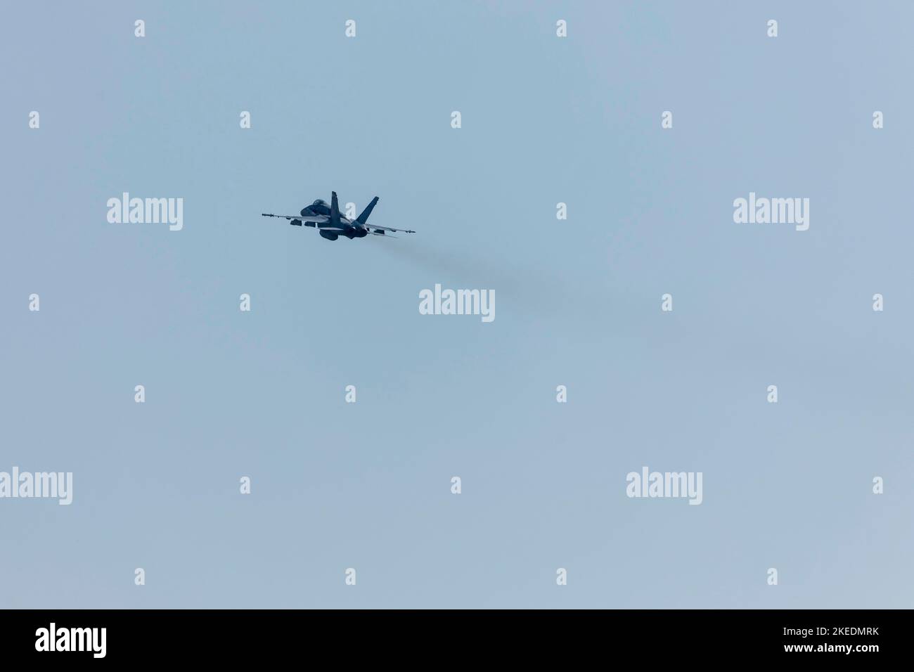 A U.S. Marine Corps F/A-18C Hornet aircraft with Marine Fighter Attack ...