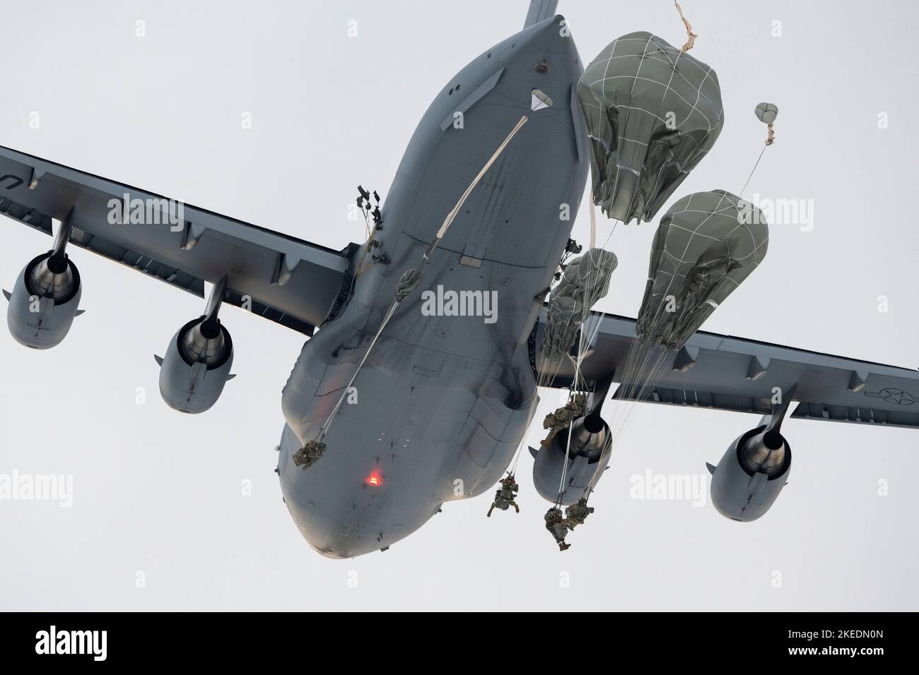 U.S. Army paratroopers assigned to the 2nd Battalion, 377th Parachute Field Artillery Regiment ...