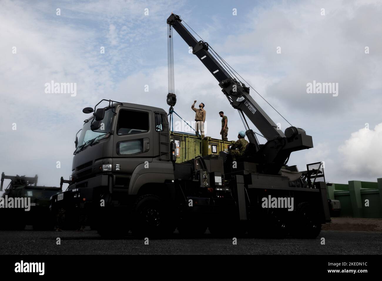Japan Ground Self-Defense Force members with the Amami Area Security ...