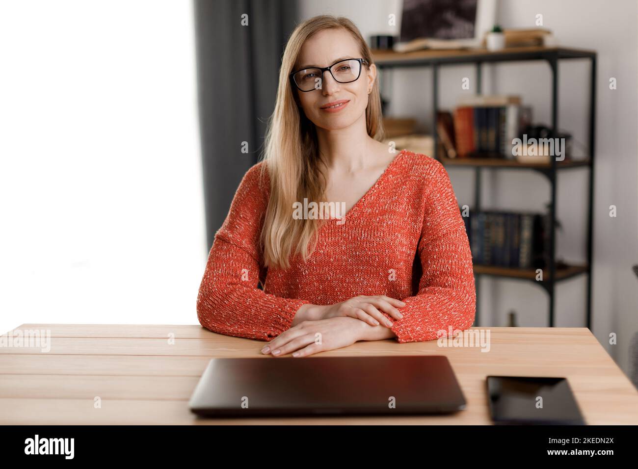 Women freelancing on laptop Stock Photo - Alamy