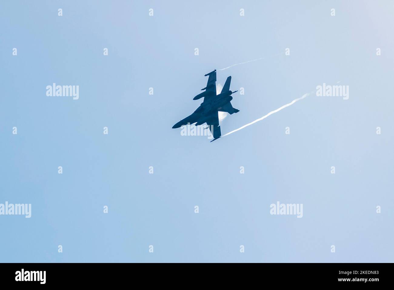 A U.S. Marine Corps F/A-18D Hornet aircraft with Marine Fighter Attack ...