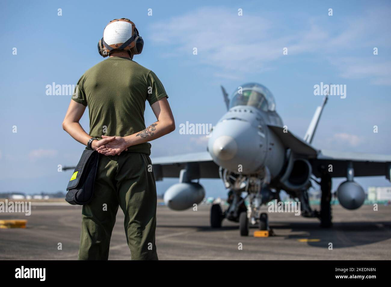 U.S. Marine Corps Lance Cpl. Vincent Gibbson, a fixed-wing aircraft ...