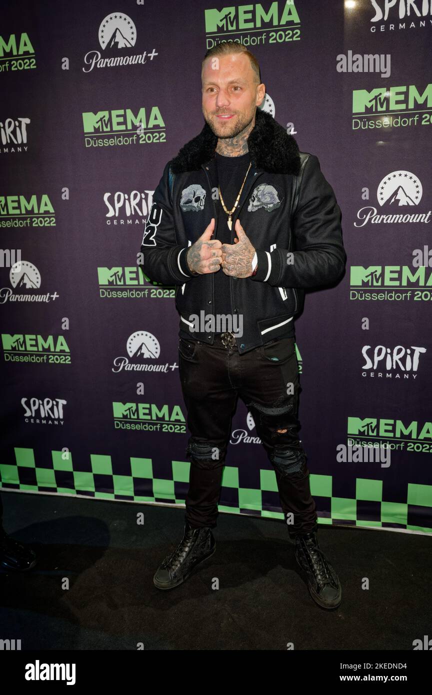 Duesseldorf, Germany. 11th Nov, 2022. Singer Kontra K arrives at the ...