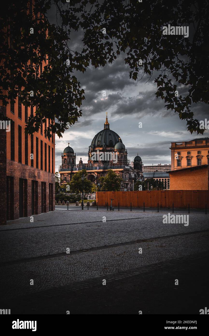 A vertical shot of the Berliner Dom at sunset Stock Photo - Alamy