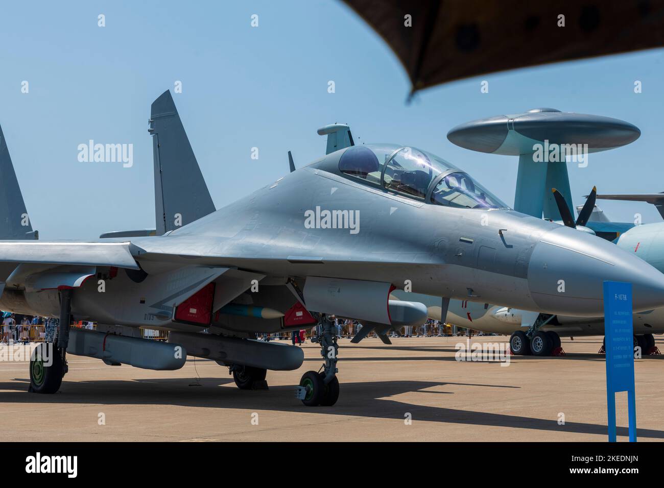 (FILE) The J-16D at the Airshow China in Zhuhai, Guangdong province ...