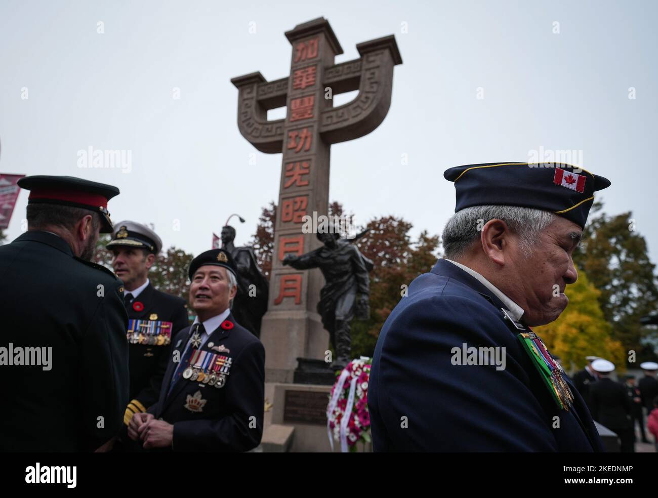 Ottawa, Canada. 11th Nov 2022. Kelly Kwong, right, who served in the ...