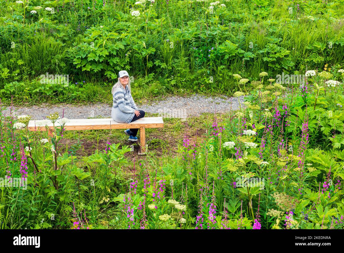 Senior woman thinking hill hi-res stock photography and images - Alamy