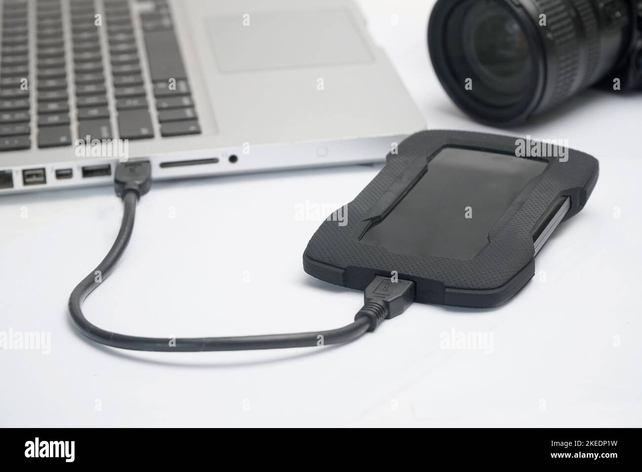 External hard drive connected to laptop hi-res stock photography and ...