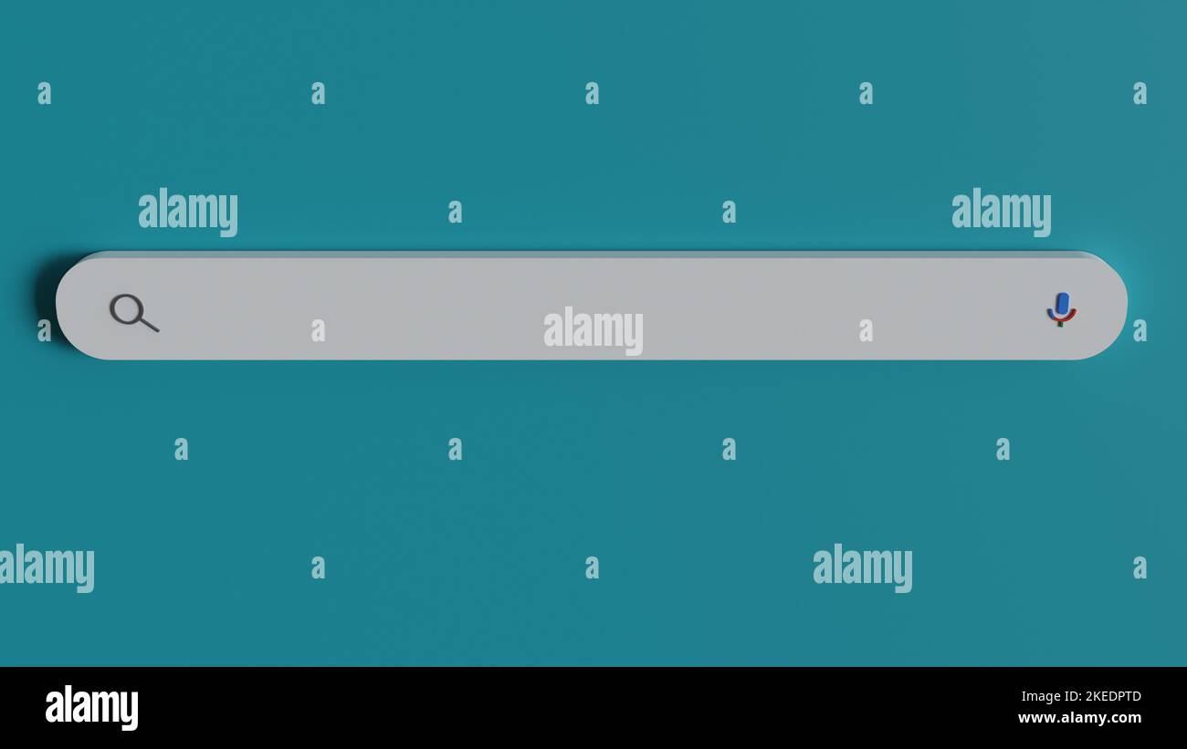 3d render search bar icon illustration, concept design for search ...