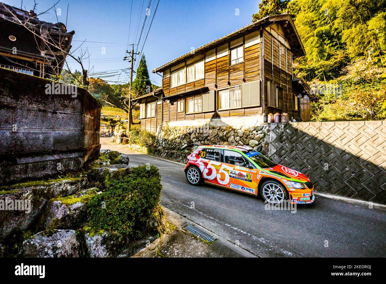 30 FUKUNAGA Osamu (jpn), SAIDA Misako (jpn), Skoda Fabia Evo, action ...