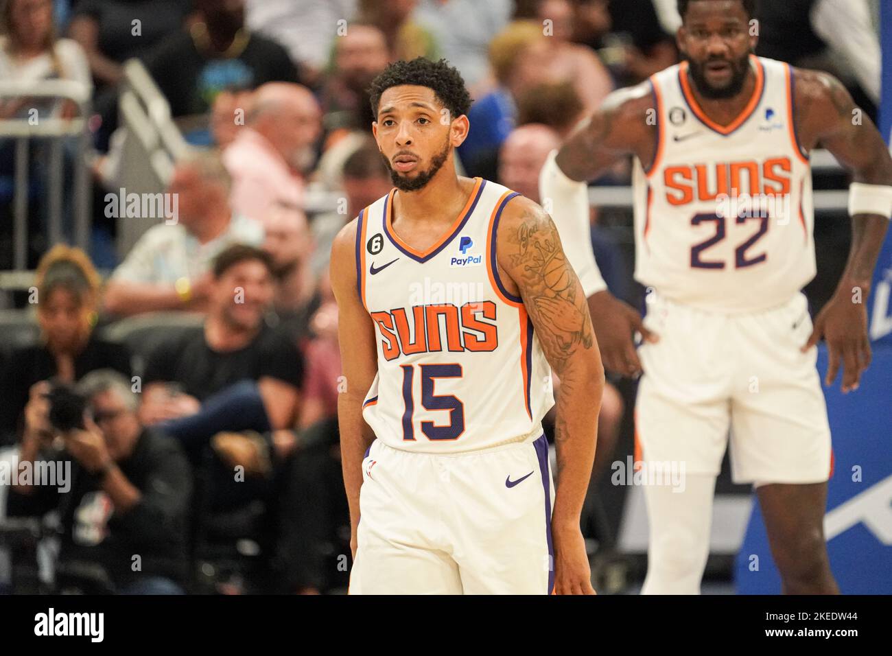 Orlando, Florida, USA, November 7, 2022, Phoenix Suns Guard Cameron Payne #15 during the second ...