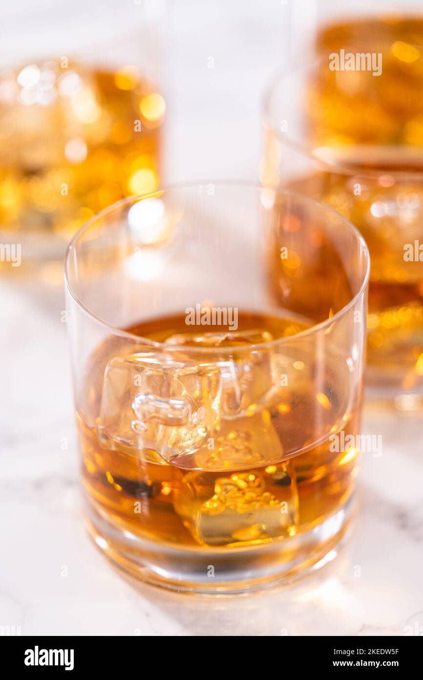 Scotch on the rocks Stock Photo - Alamy