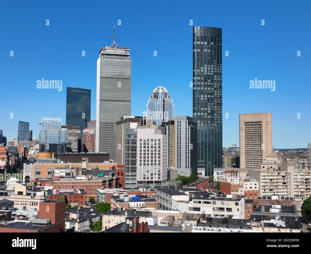 Boston Back Bay modern city skyline including John Hancock Tower ...