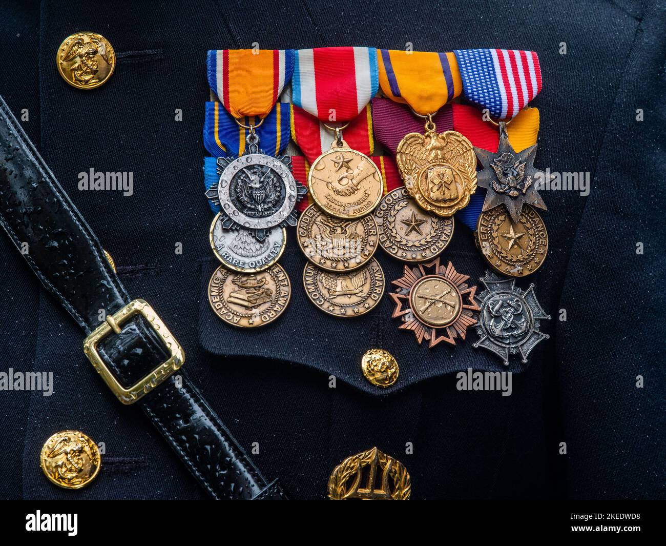 New York, New York, USA. 11th Nov, 2022. Medals on the uniform of a US ...