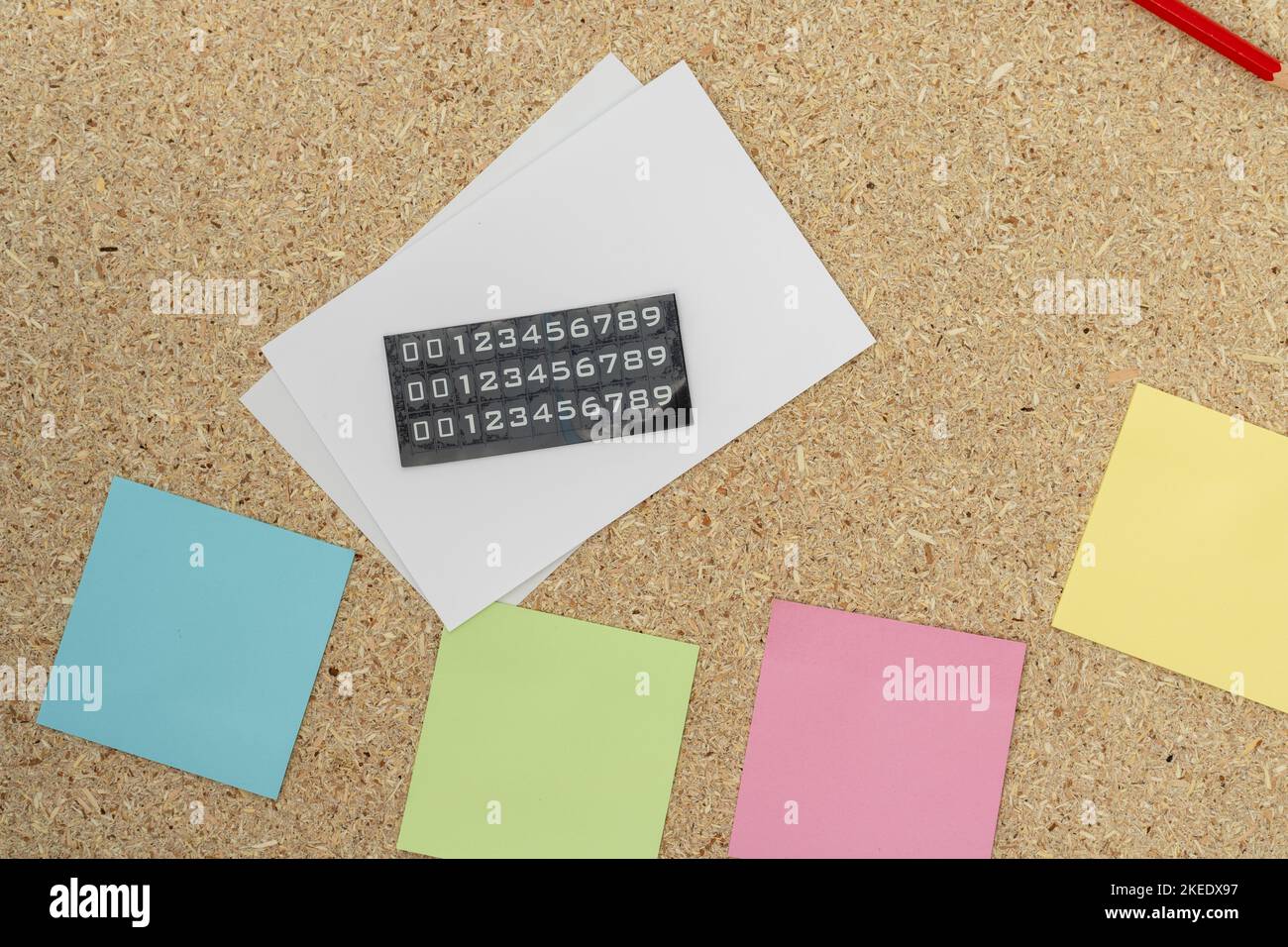 Digital numbers on a sticky plastic sheet from Zero, One, Two, Three ...