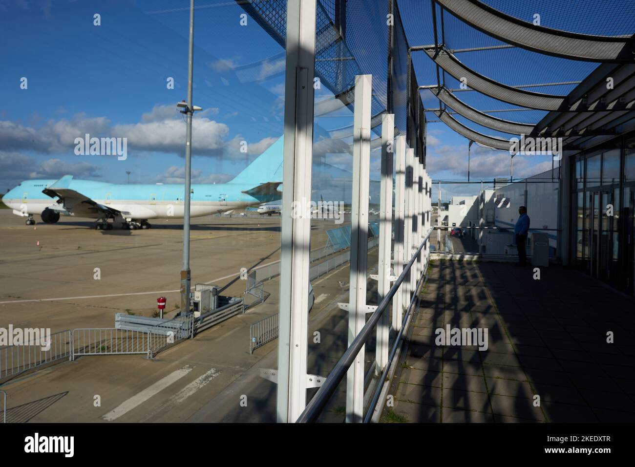 Hahn, Germany. 02nd Nov, 2022. A Boeing 747 cargo plane stands on the ...