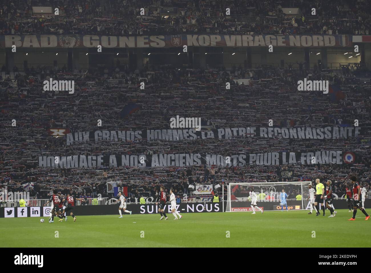 during the French championship Ligue 1 football match between Olympique ...