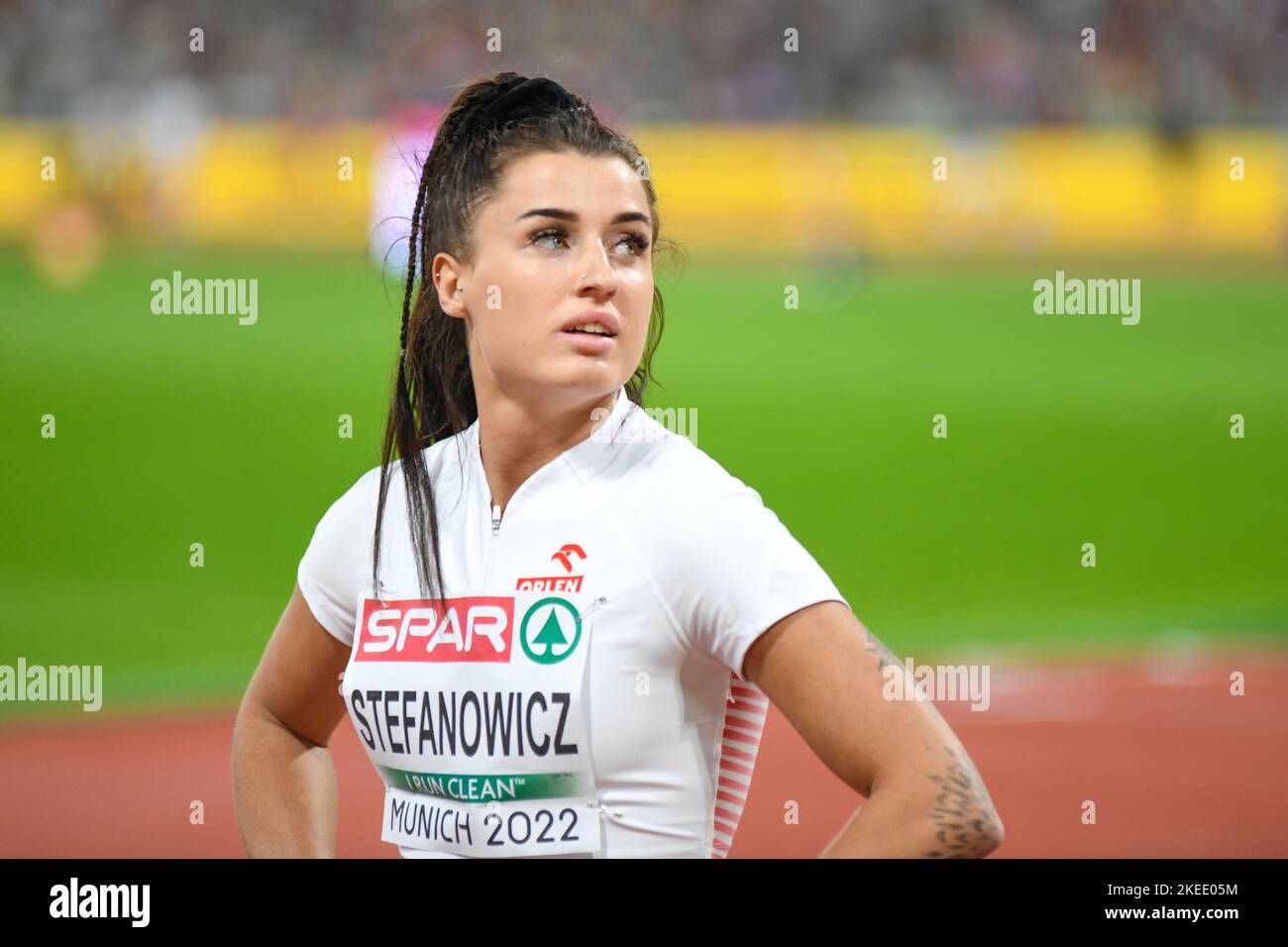 Magdalena Stefanowicz (Poland). 100m Women semifinal. European ...