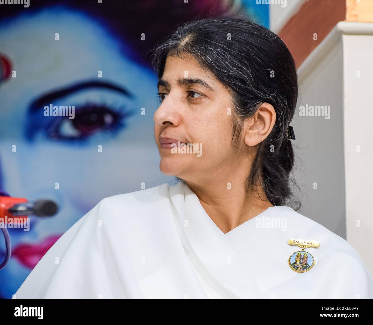 New Delhi, India, October 16 2022 – BK Shivani during meditation ...