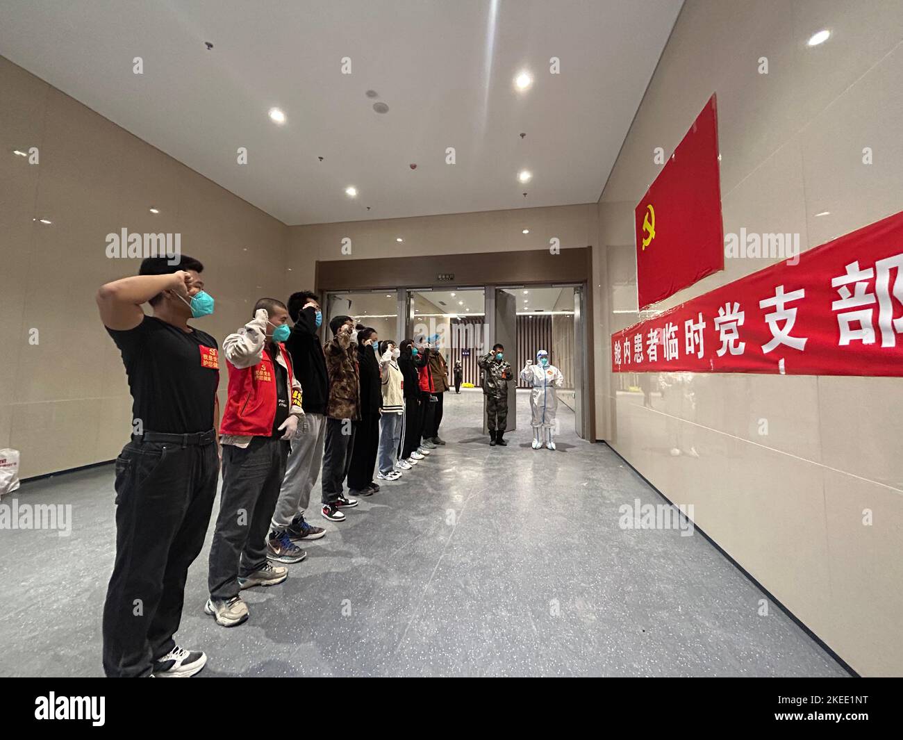 HOHHOT, CHINA - NOVEMBER 12, 2022 - Patients in the No. 3 shelter set ...