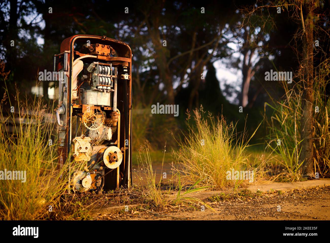 This rusty old fuel pump has seen better days. Your pumping days are ...