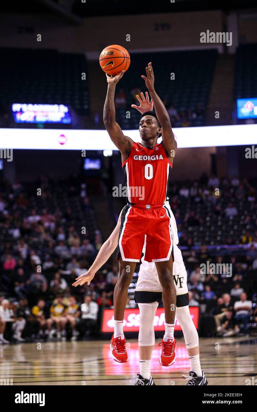 November 11, 2022: Georgia senior Terry Roberts (0) takes a jump shot ...