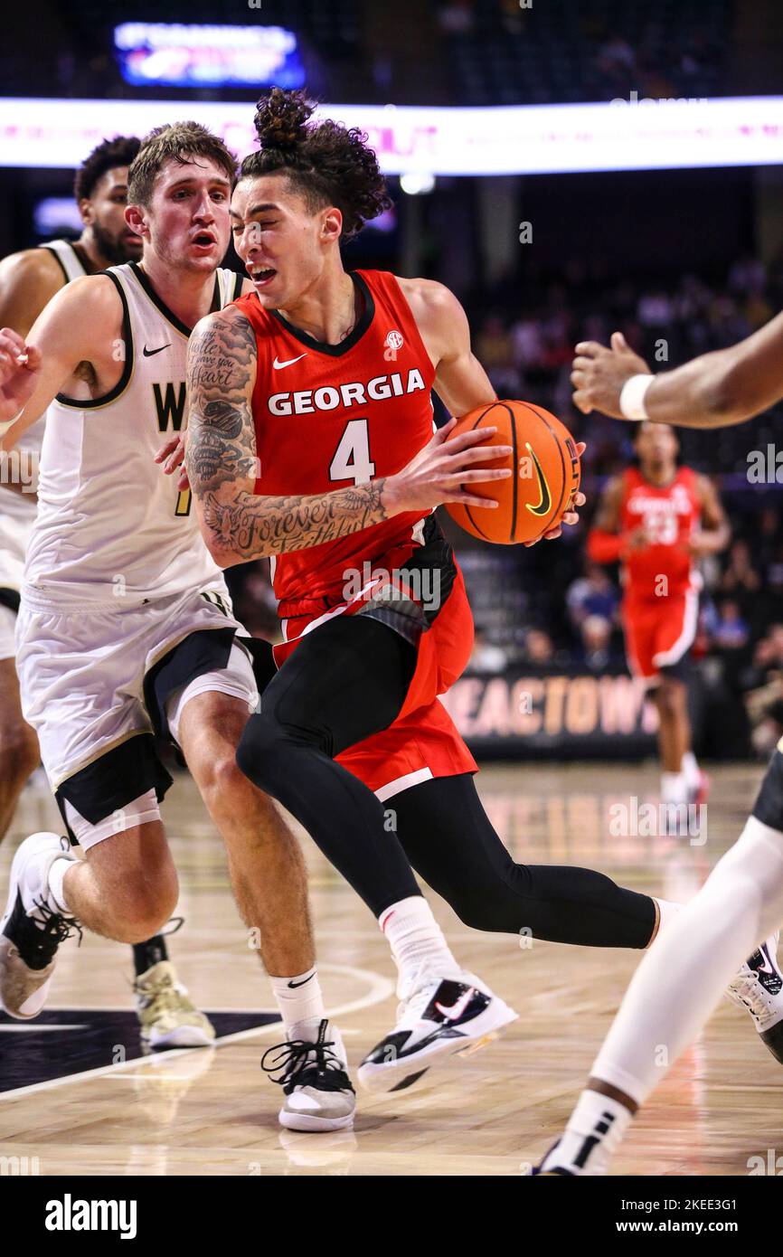 November 11, 2022: Georgia sophomore Jusaun Holt (4) drives to the ...
