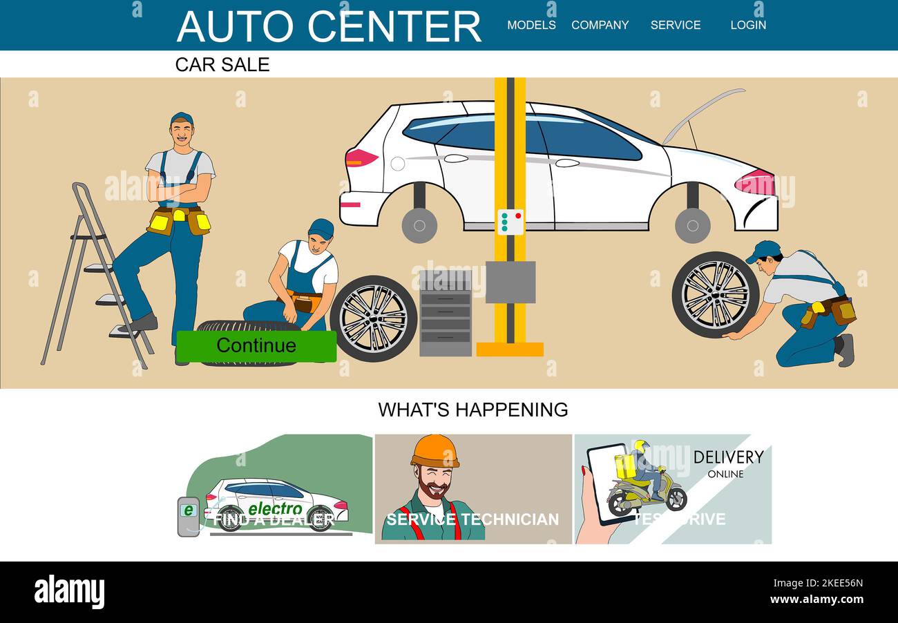 auto center Communication Connection Online Concept Stock Photo - Alamy