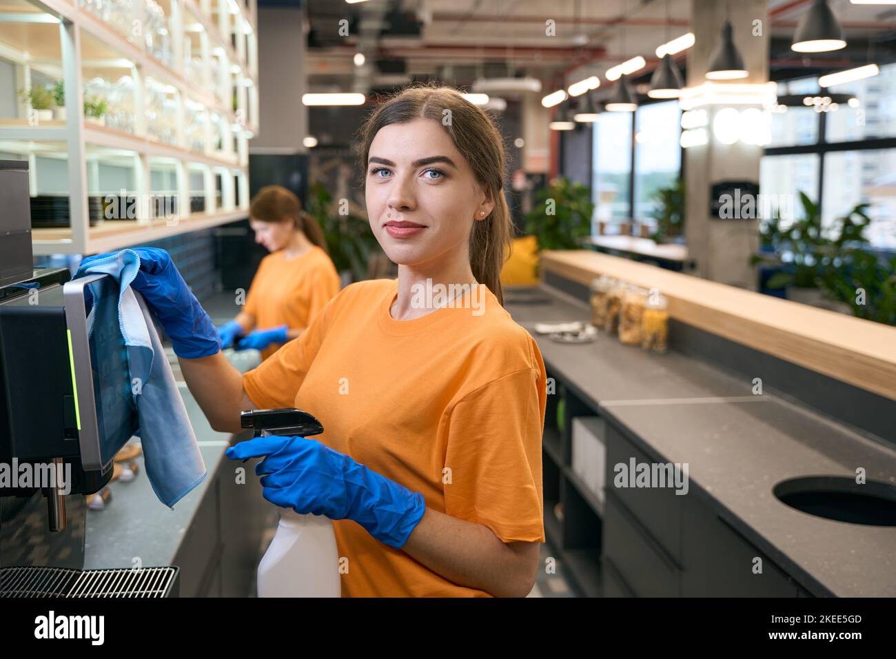 Person machine work together hi-res stock photography and images - Alamy