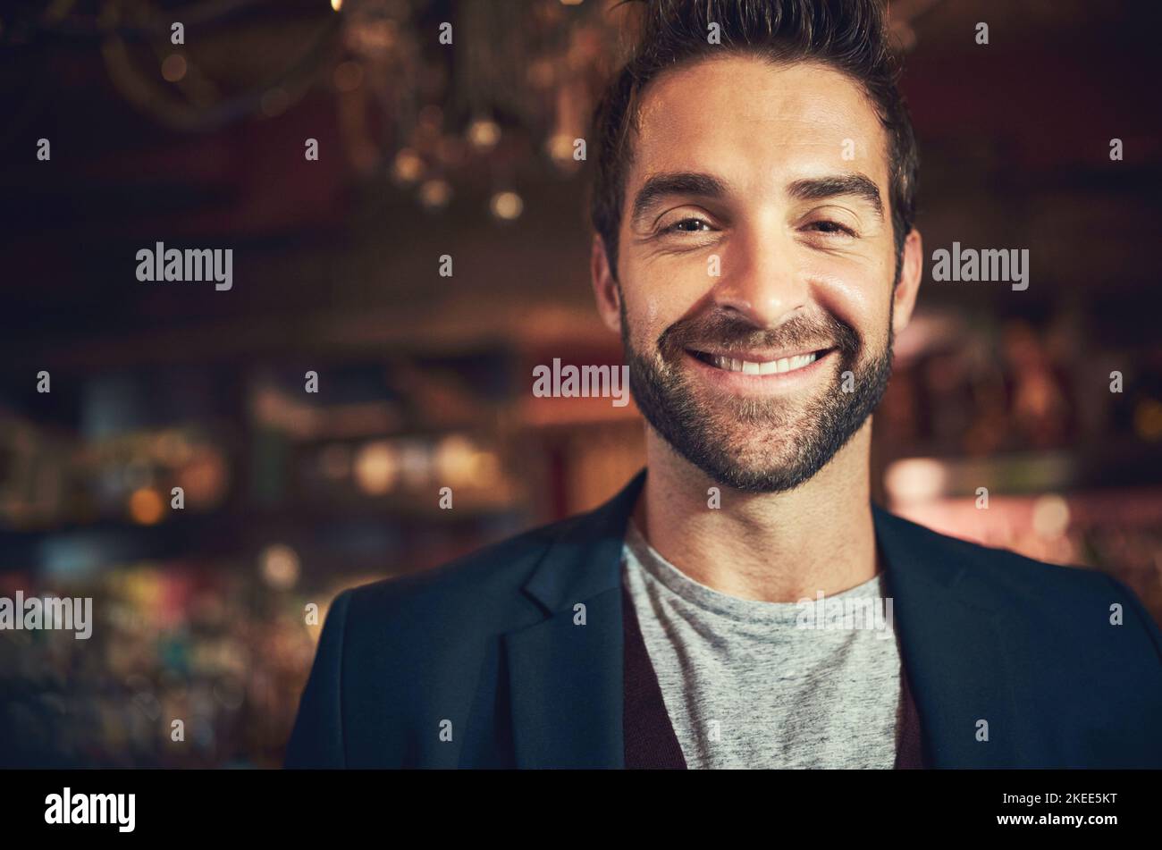 Hes got a perfect smile. Cropped portrait of a young man standing in a ...