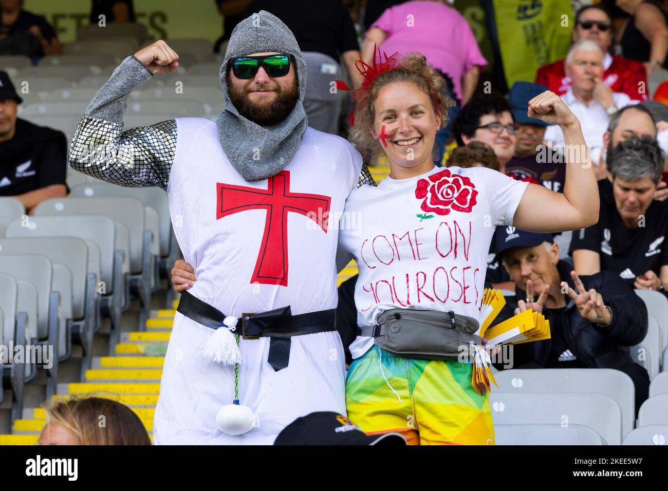 England fans ahead of Women's Rugby World Cup final match at Eden Park ...