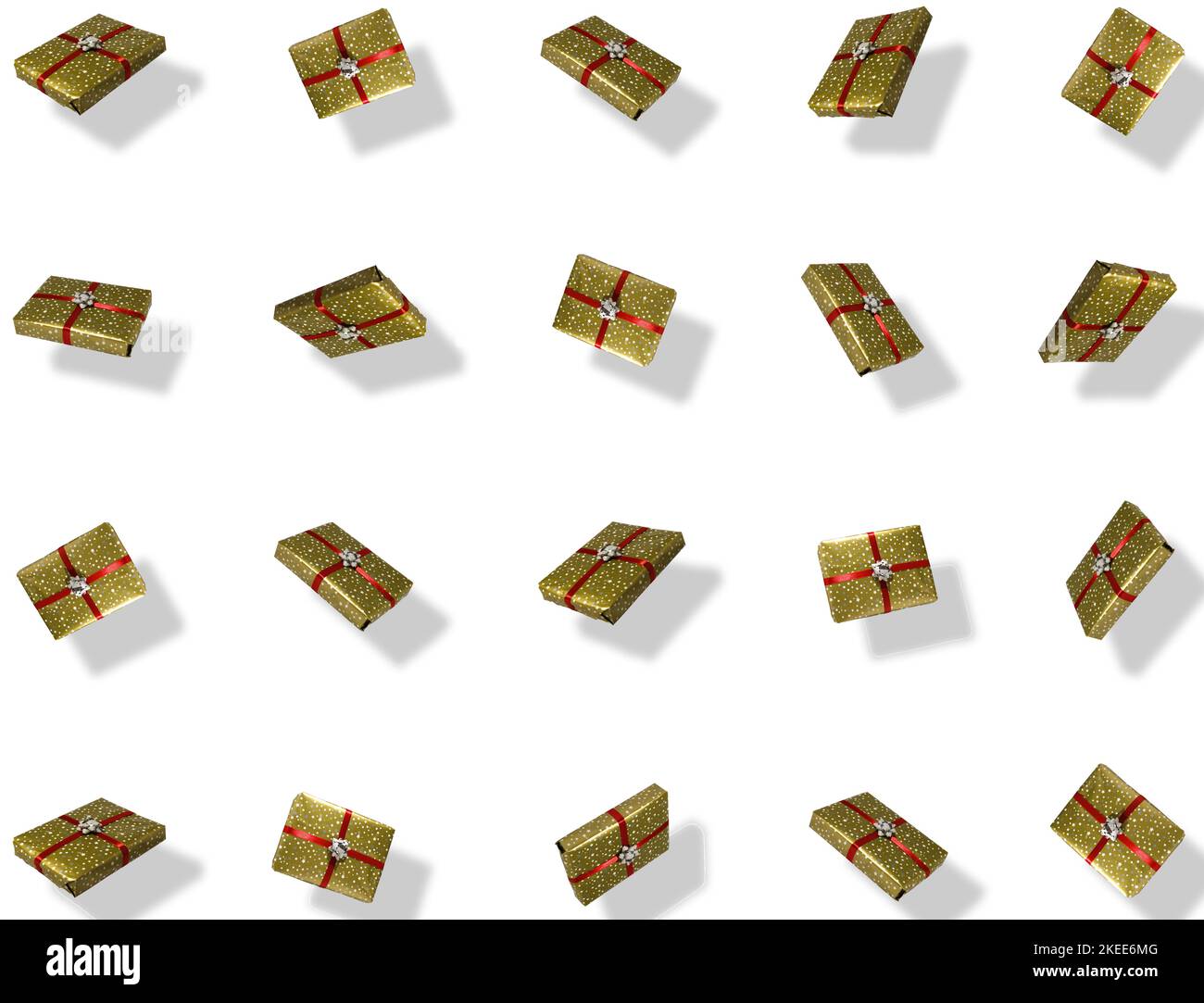 golden holiday packages, creative design, pattern on the white ...