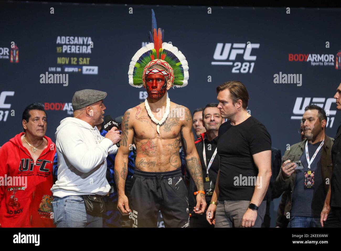 New York, New York, USA. 11th Nov, 2022. Alex Pereira during weigh-ins ...