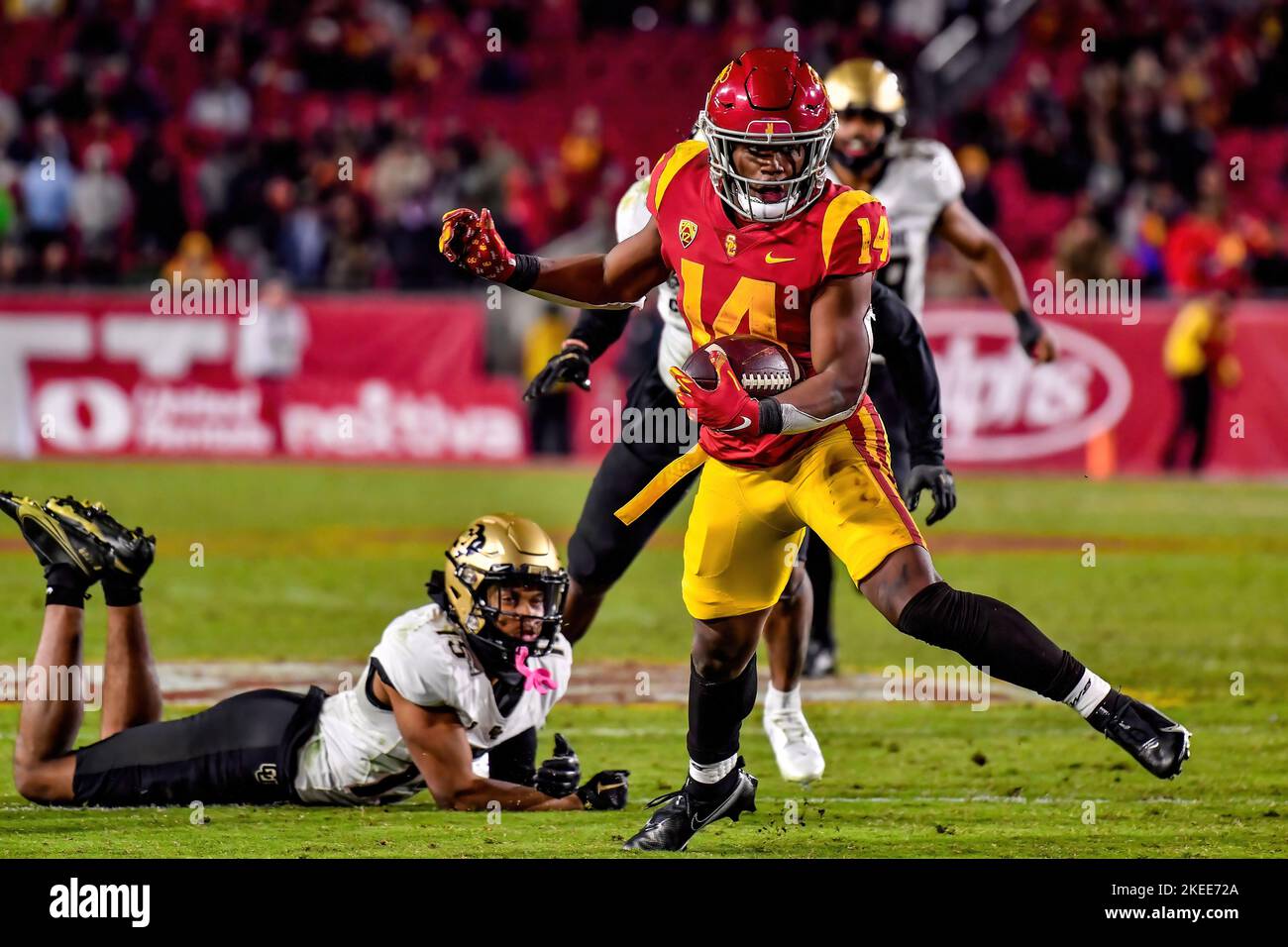 Los Angeles, CA. 11th Nov, 2022. USC Trojans running back Raleek Brown ...
