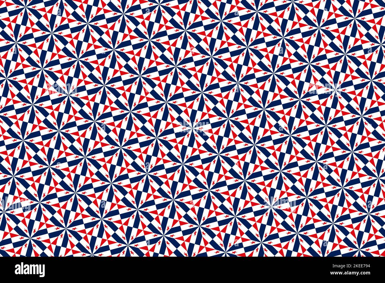 Geometric pattern in the colors of the national flag of Panama. The ...