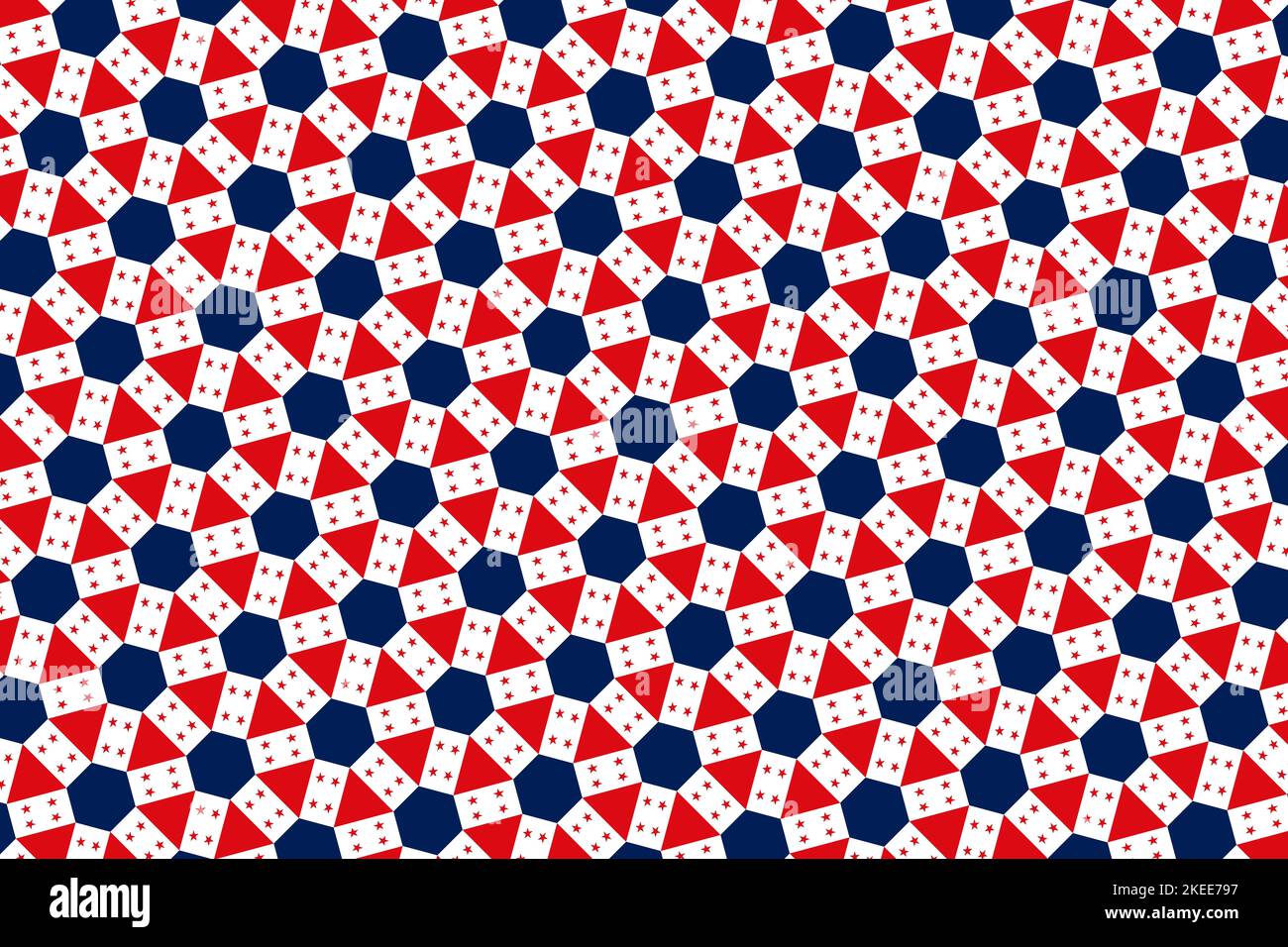 Geometric pattern in the colors of the national flag of Panama. The ...