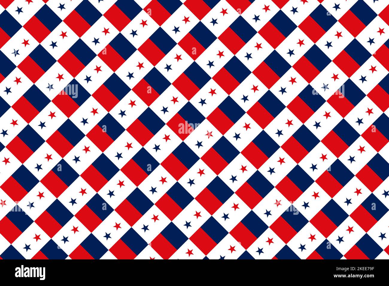 Geometric pattern in the colors of the national flag of Panama. The ...
