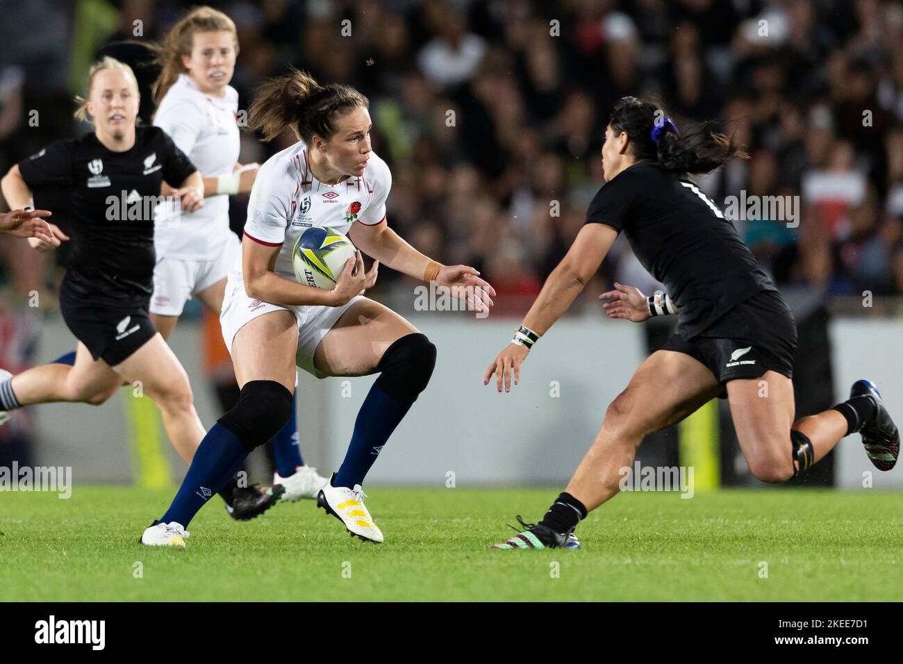 England's Emily Scarratt (left) during the Women's Rugby World Cup ...
