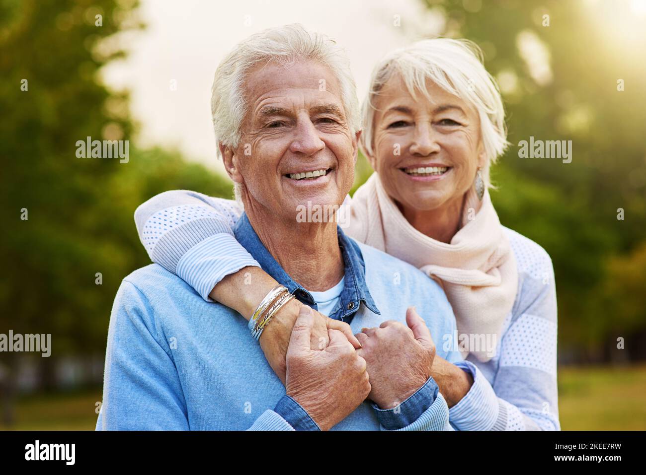 Together forever. Portrait of a senior couple enjoying the day together ...