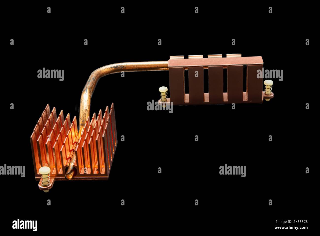 A copper heatsink to release heat from the chipset Stock Photo - Alamy