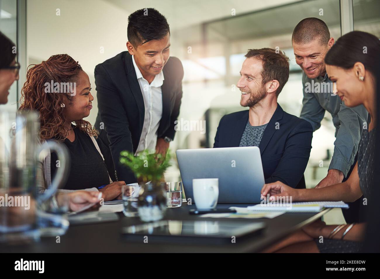 Thats some great work. a group of businesspeople meeting in the ...